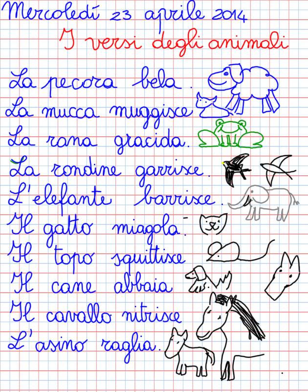 Onomatopee con la rima baciata per la scuola primaria e non solo, di ...